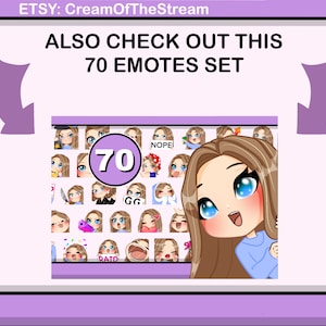 SMOOTH 10pcs Animated Emotes ( EMILY : Light Brown Hair | Blue Eyes ...