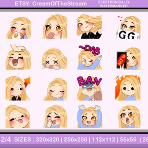 Blonde Girl Emote Kick Emotes 70pcs Pack ( OLGA : Blond Hair | Honey ...