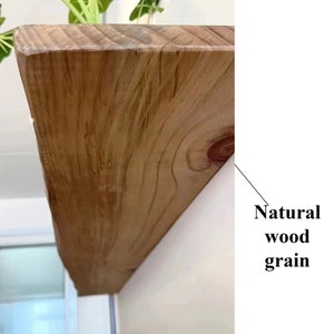 Live Edge Floating Shelf Solid Wood Bookcase Shelves on Wall for Home ...