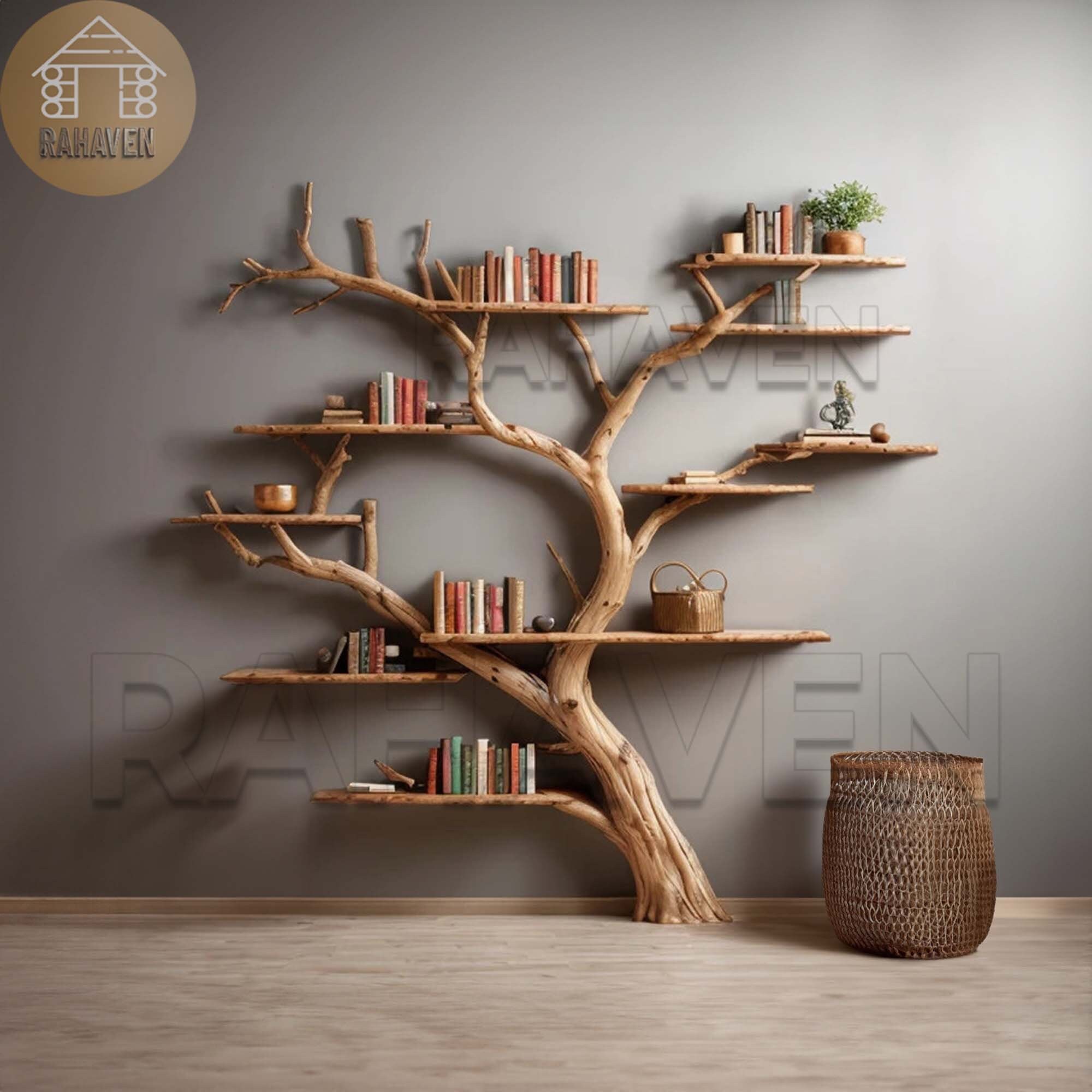 Tree Branches Shelf Live Edge Shelf Floating Shelves Solid Wood Bookcase Gift for Him Etsy UK