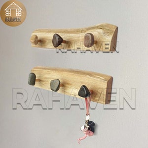 Coat Rack Wall Mount Pebble Art Stone Towel Hooks for Home Decor - Etsy