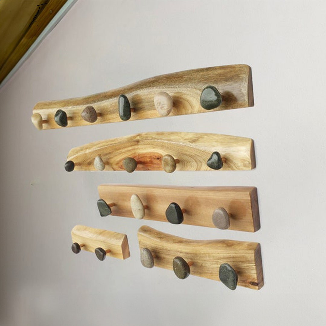 Coat Rack Wall Mount Pebble Art Stone Towel Hooks for Home Decor - Etsy