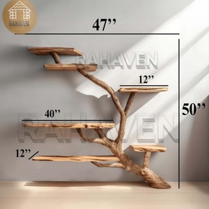 Tree Book Shelf Driftwood Branch Floating Bookshelf Shelves on Wall ...