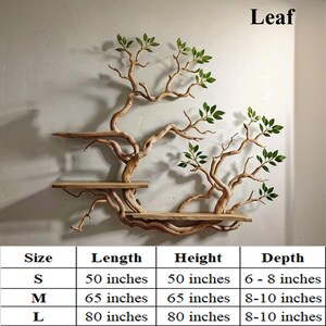 Tree Bookshelf Live Edge Floating Shelf Wall Mount Bookshelf Driftwood ...