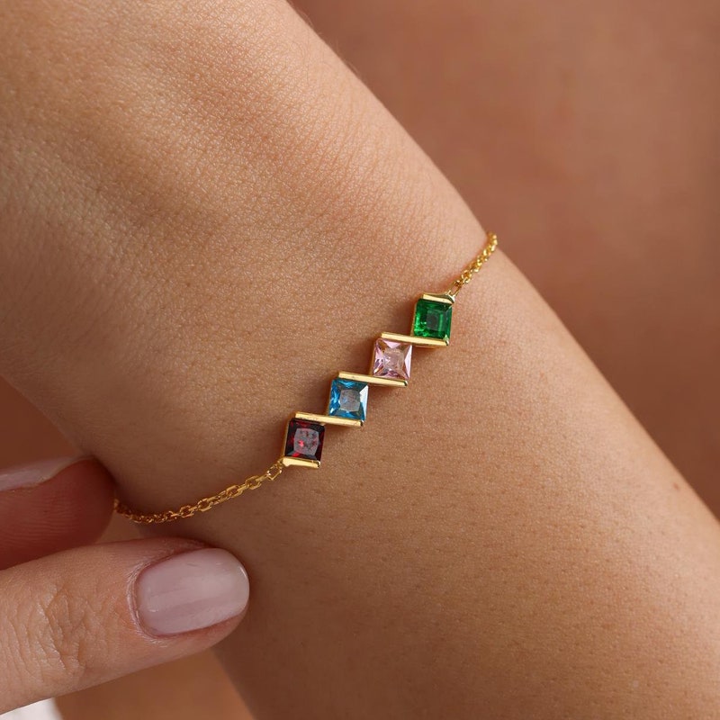 Birthstone Bracelet - Etsy
