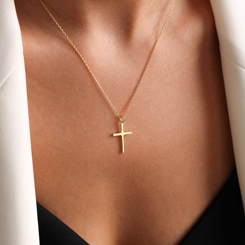 Simple Cross Necklace Women - Etsy