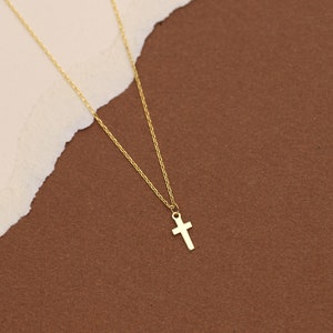 Sterling Silver Dainty Cross Necklace, Cross Necklace for Women, Dainty ...