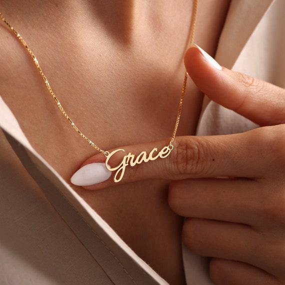 Name Necklace Personalized Name Necklace Personalized Necklace Custom Name Necklace Personalized Jewelry Christmas Gift Gift for Her Etsy