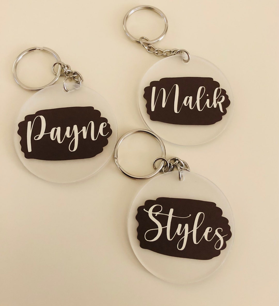 Personalised Keyring | Acrylic | Personalised Initial Name Keychain ...