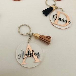 Personalised Keyring Letter / Name Custom Keyring Personalised Initial ...