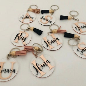Personalised Keyring Letter / Name Custom Keyring Personalised Initial ...