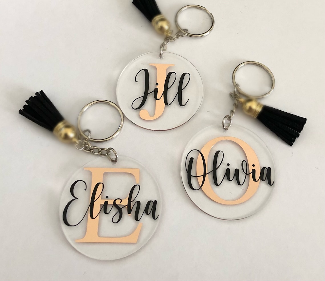Personalised Keyring Letter / Name Custom Keyring - Etsy