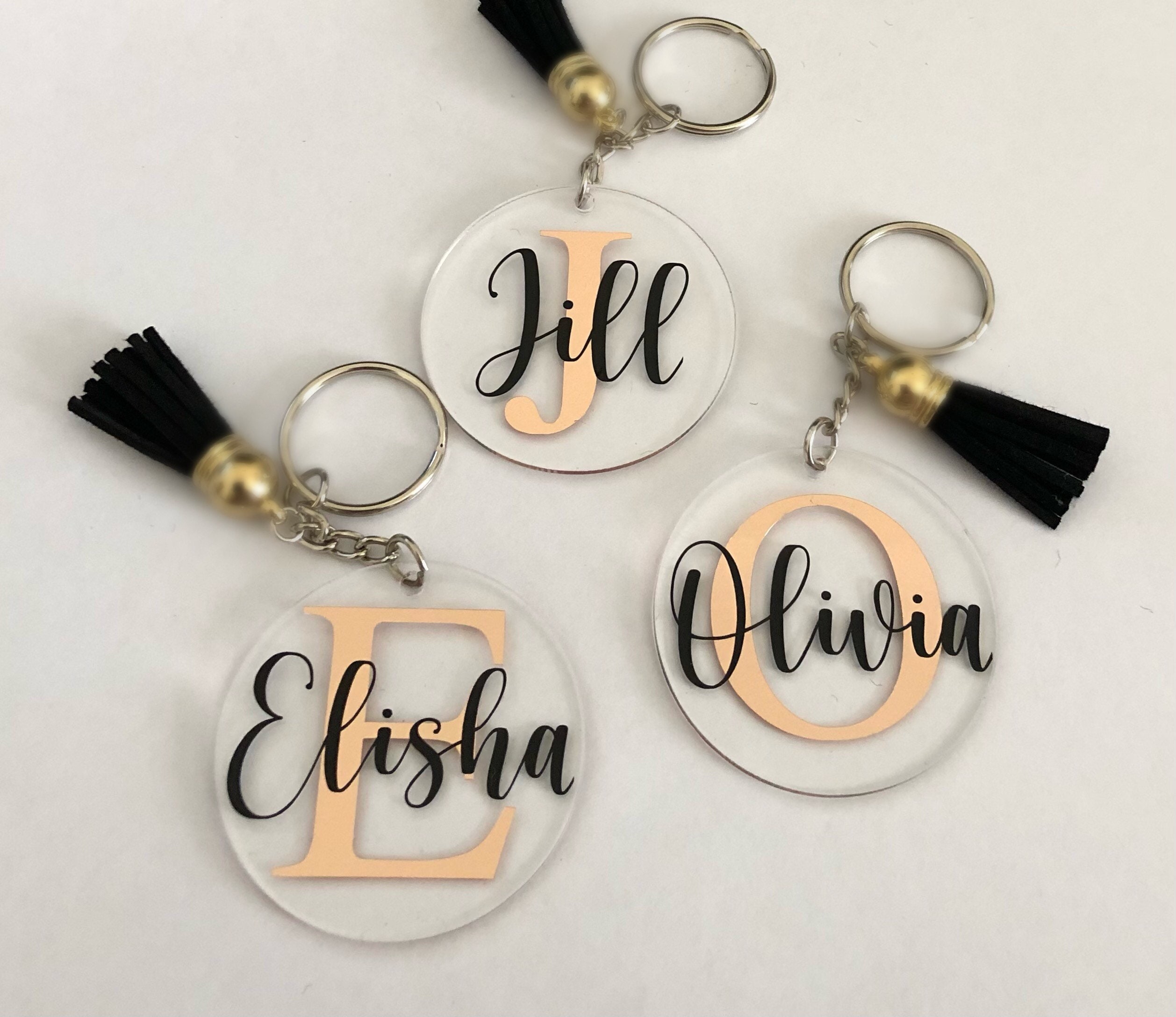 Personalised Keyring Letter / Name Custom Keyring - Etsy