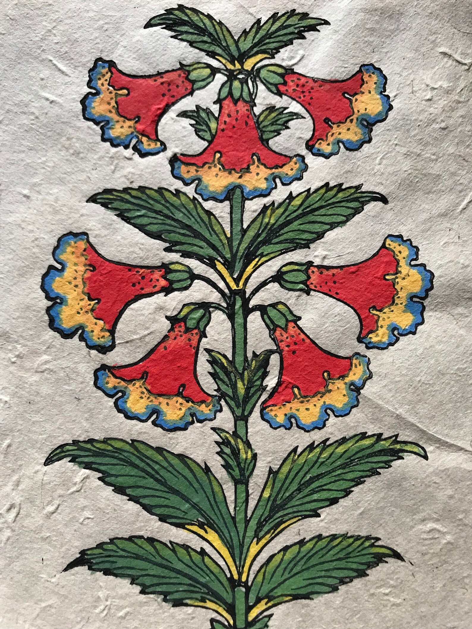 Handmade Linocut Flower Print Part 3 Wall Art Home Decor - Etsy