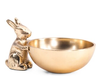 Brass Bunny Bowl - Etsy