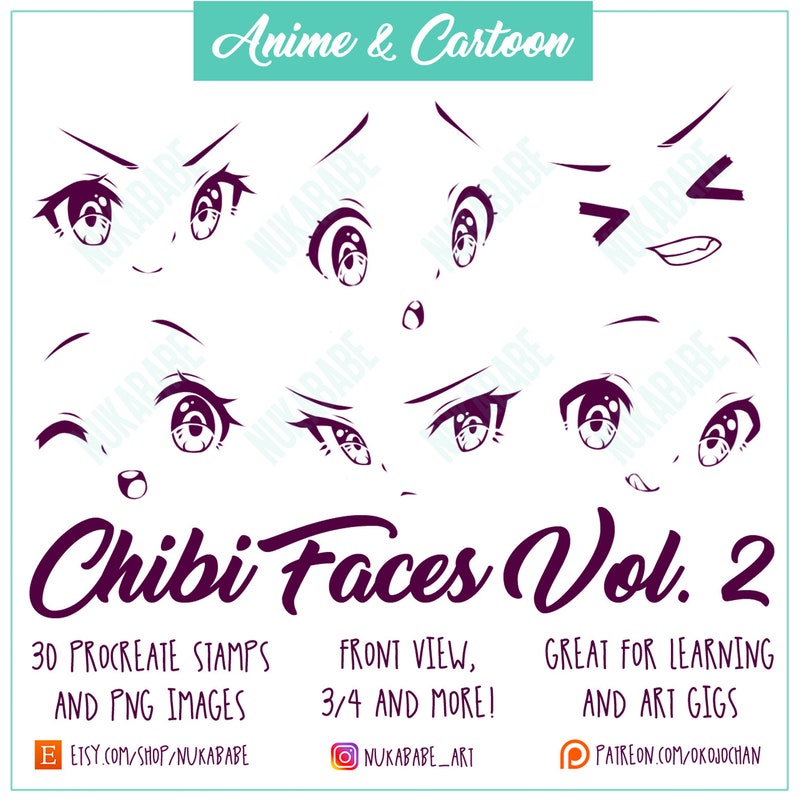 Chibi Face Expressions - Etsy