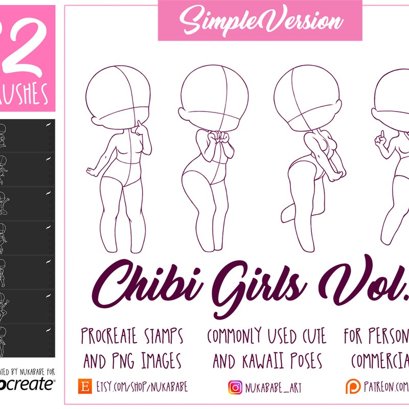 Cartoon Female Figures - Etsy