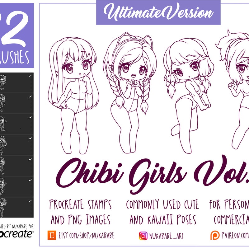 Chibi Drawing Base - Etsy