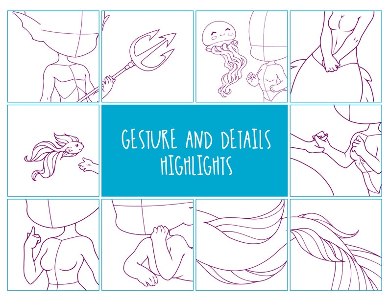 Procreate Mermaid Brushes Mermaid PNG Mermay Body Figure - Etsy