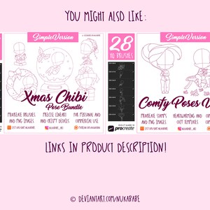 Procreate Halloween Stamps, Halloween Brushes Procreate, Chibi Base ...