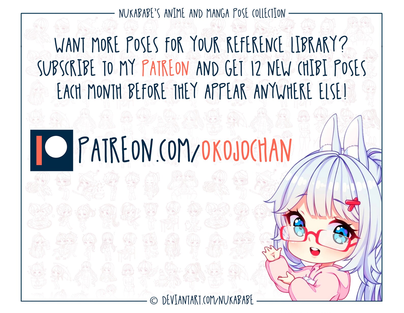 Procreate Chibi Base Chibi Pose Anime Chibi Stamp Guide | Etsy