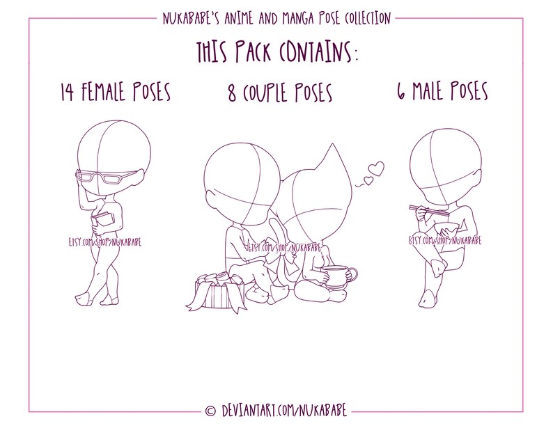 Chibi Procreate Stamp Procreate Character Stamp Chibi Base - Etsy