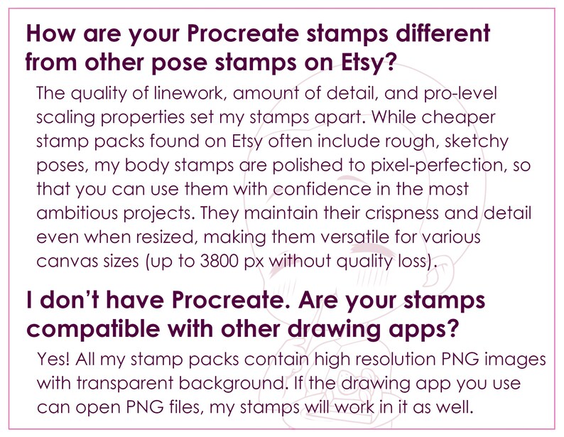 25 Procreate Chibi Stamps: Emote & Adopt Base (extended Version) - Etsy