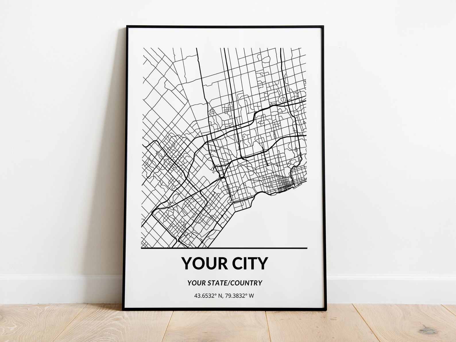 Custom Map Aesthetic Map Custom Map Poster Any City Any | Etsy
