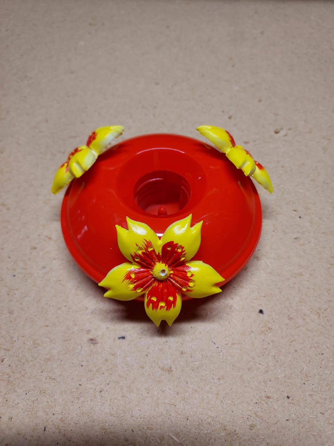 Hummingbird Feeder Replacement Base 1 Pcs With 3 Yellow Flowers - Etsy