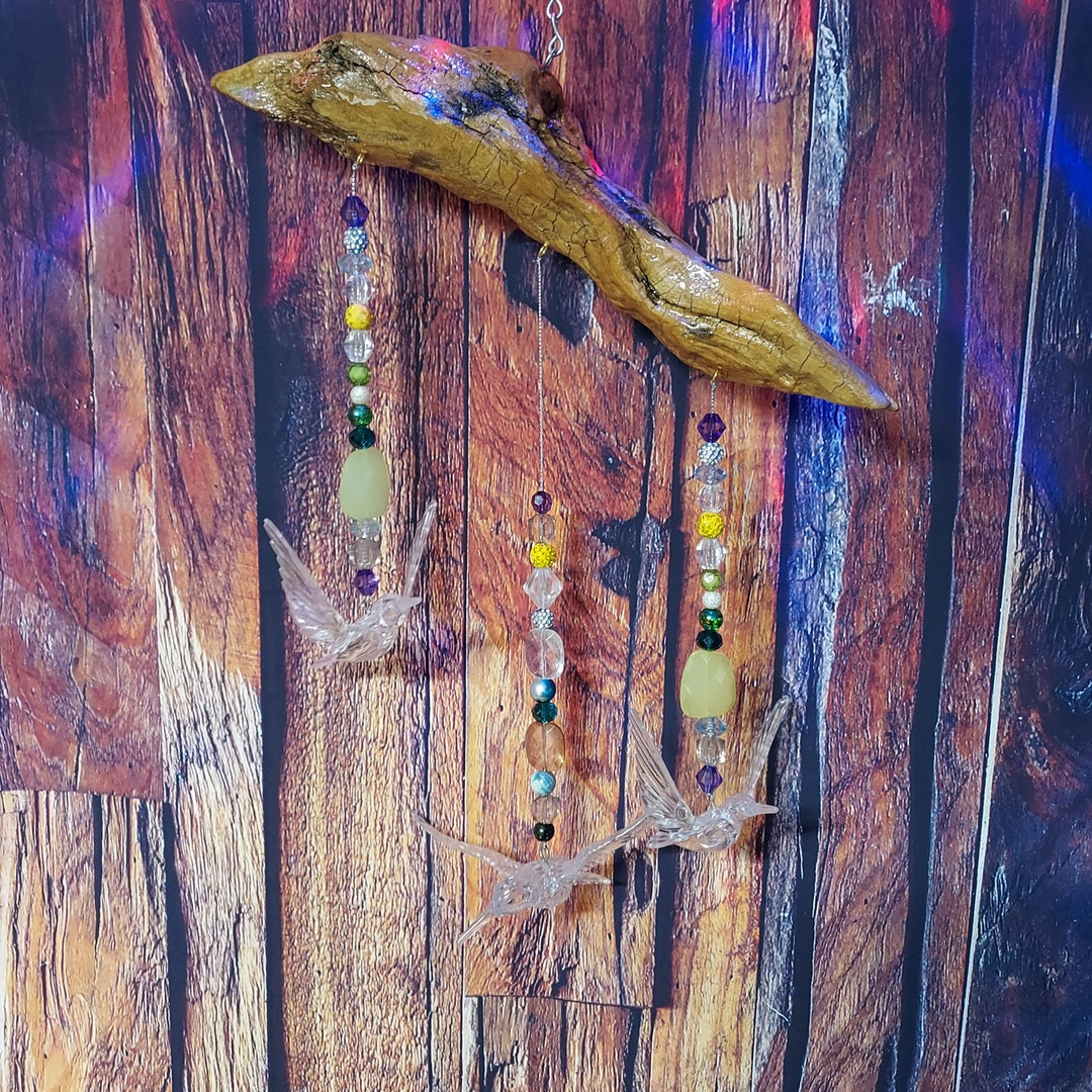 Suncatcher Driftwood/hummingbirds - Etsy