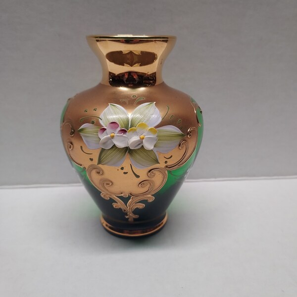 Czech Glass Vase - Etsy