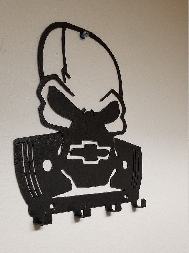 Chevrolet Skull Key Rack, Plasma Cut Metal Key Holder - Etsy