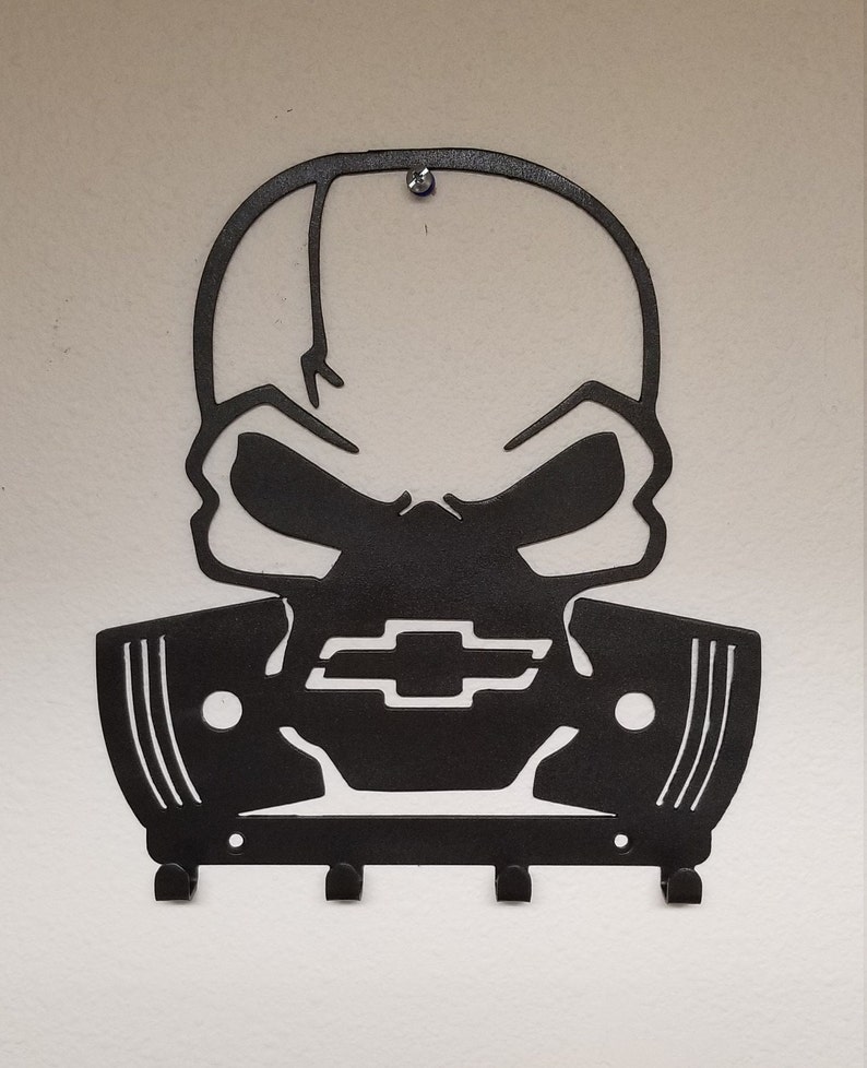 Chevrolet Skull Key Rack, Plasma Cut Metal Key Holder - Etsy