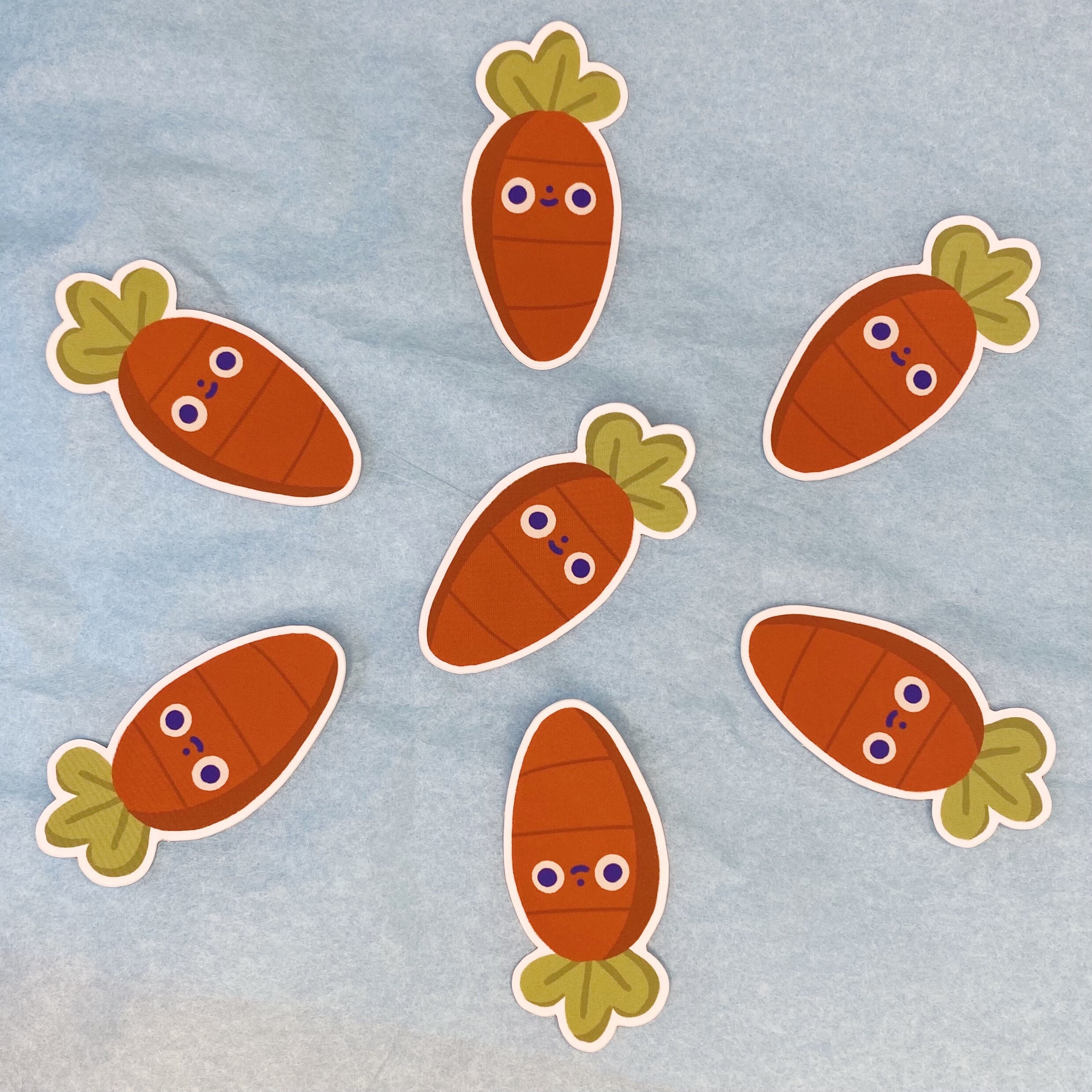 Cute Carrot Sticker for Laptops Notebooks Stationary | Etsy