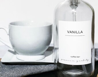 Coffee Tea Cocoa Bar Station Labels Coffee Flavor Syrup Labels Home Tea ...