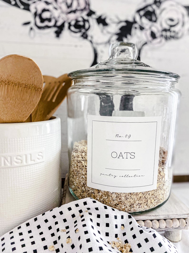Pantry Container Labels/ Water and Oil Resistant/ Custom - Etsy