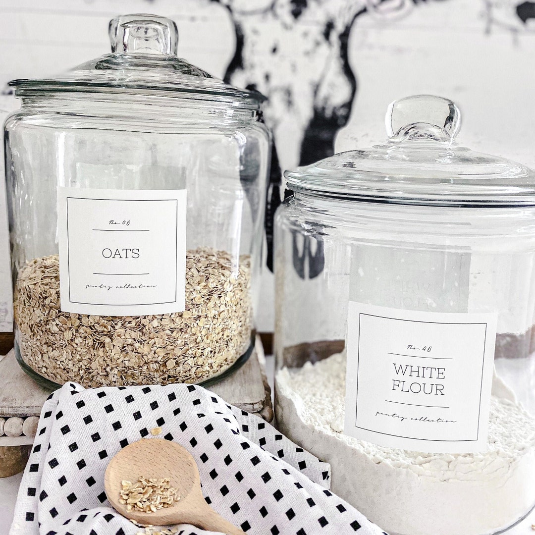 Pantry Container Labels/ Water and Oil Resistant/ Custom Pantry Storage ...