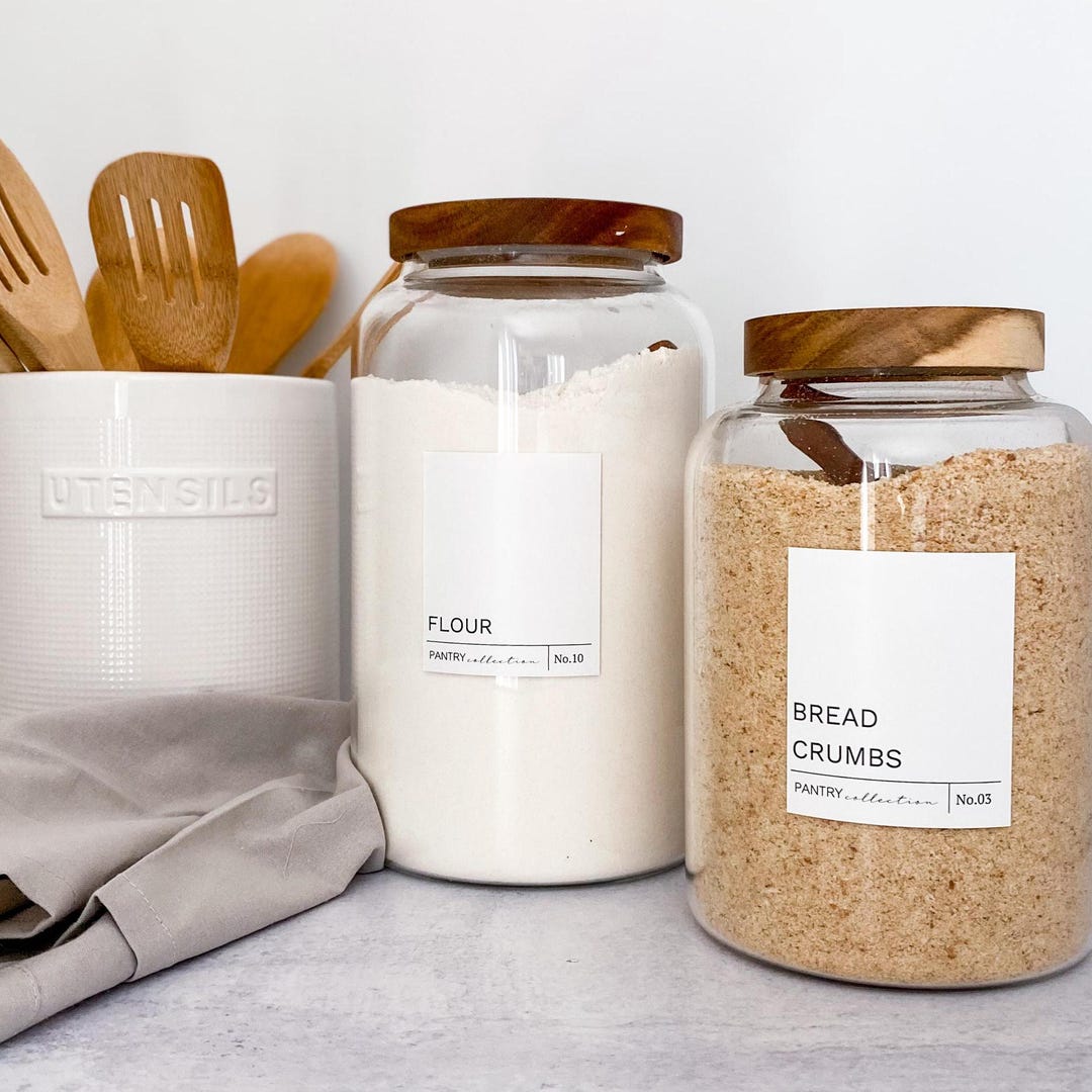 Minimalist Pantry Container Labels | Preprinted & Custom Pantry ...