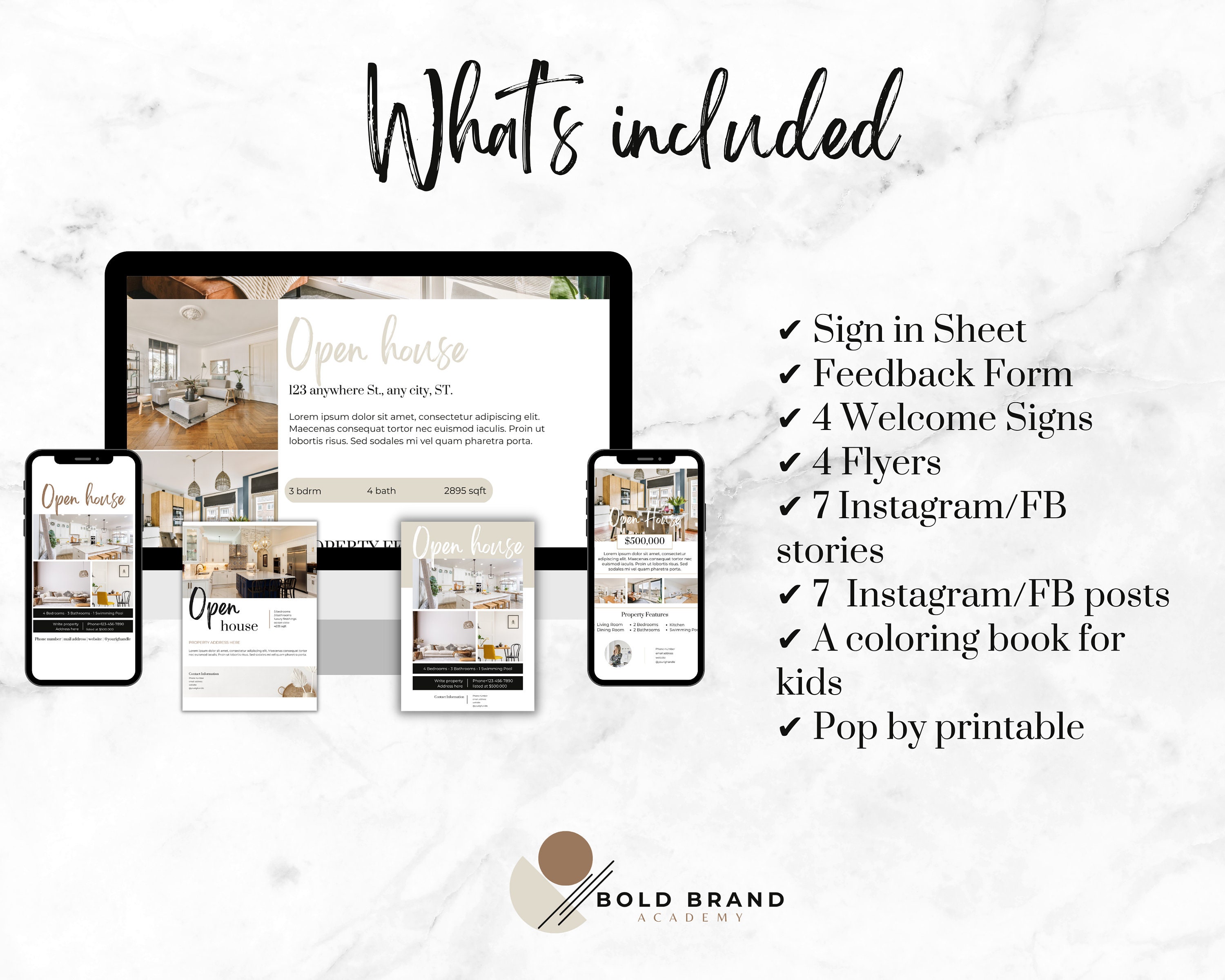 Open House Bundle, Real Estate Marketing, Open House Templates Bundle ...