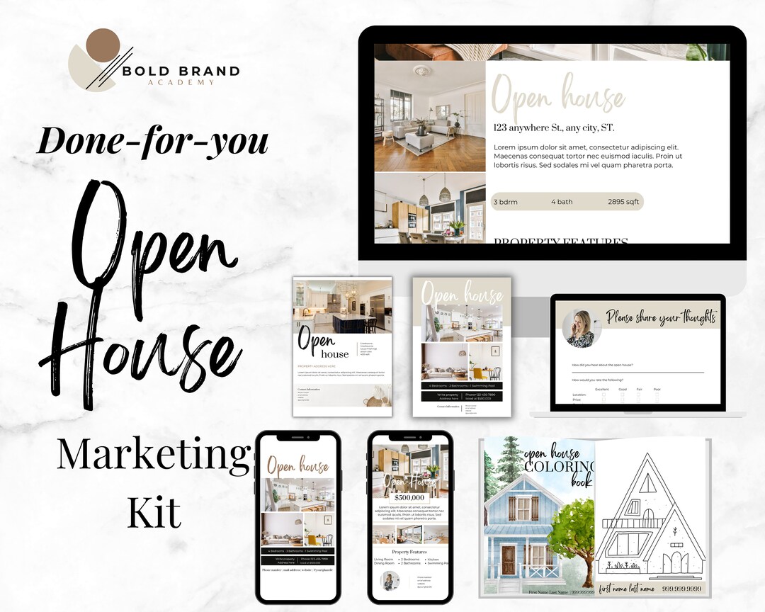 Open House Bundle, Real Estate Marketing, Open House Templates Bundle ...