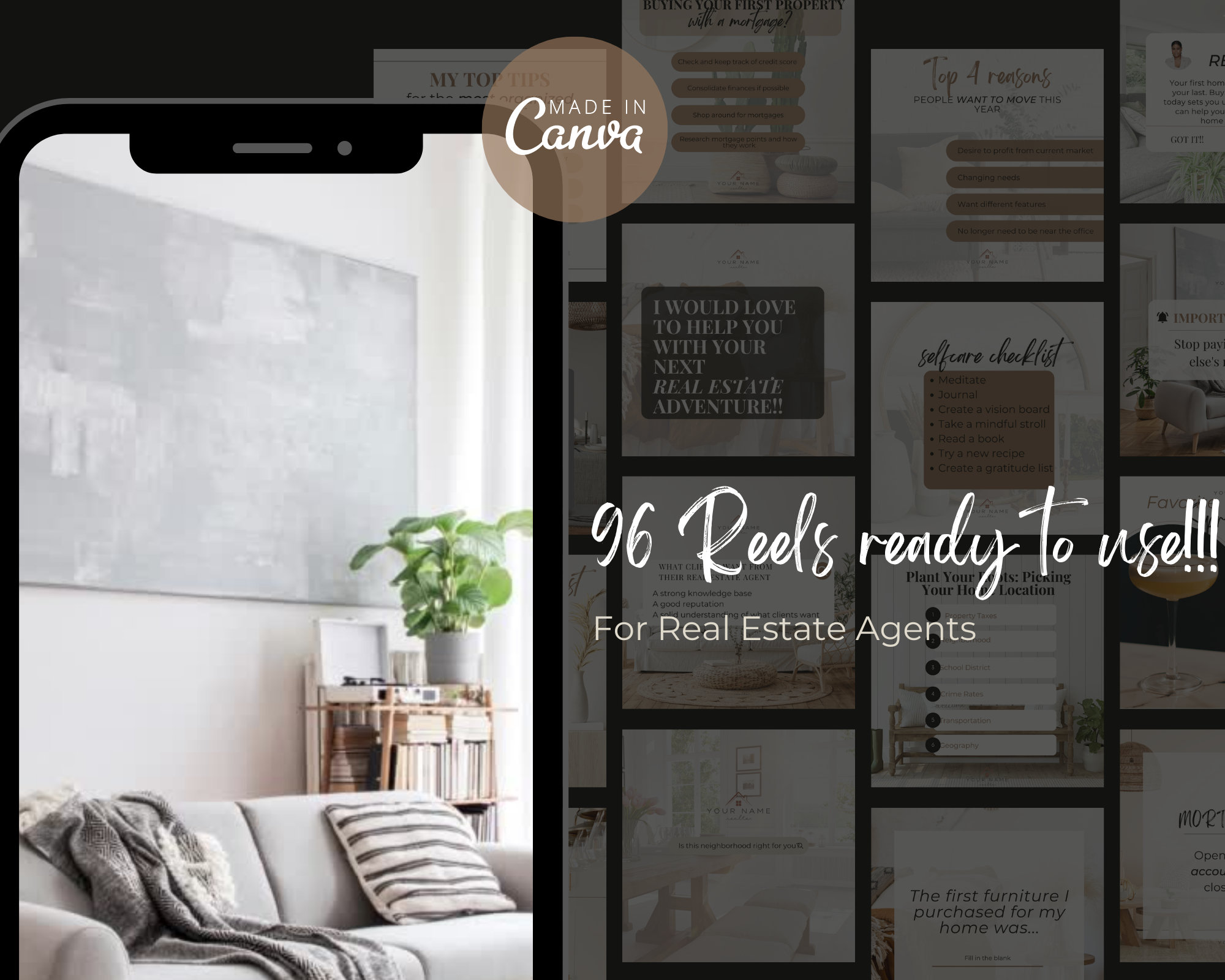 96 Reels for Real Estate Tiktok Videos Real Estate Marketing Real ...