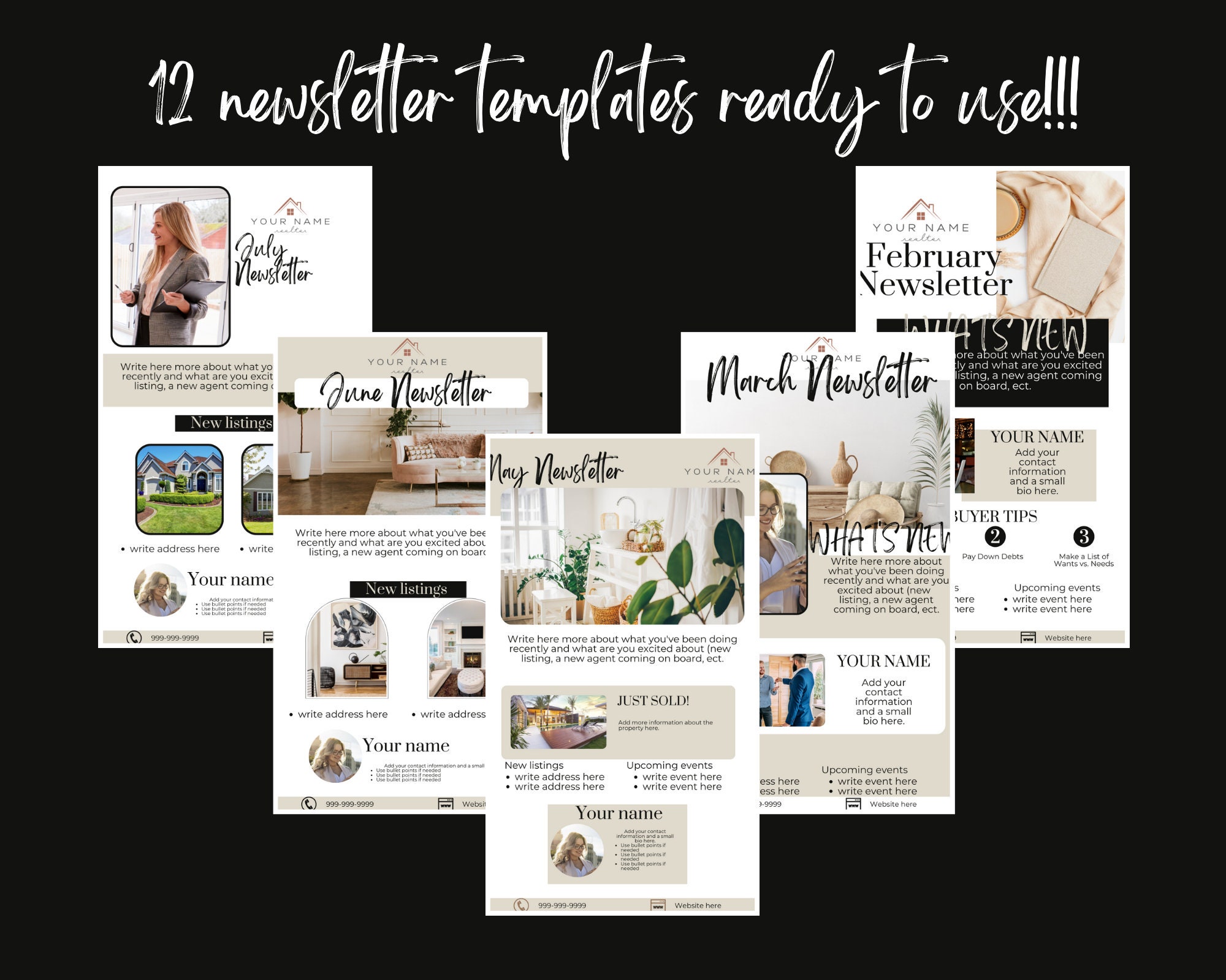 12 Real Estate Email Templates for Mailchimp Editable Realtor ...