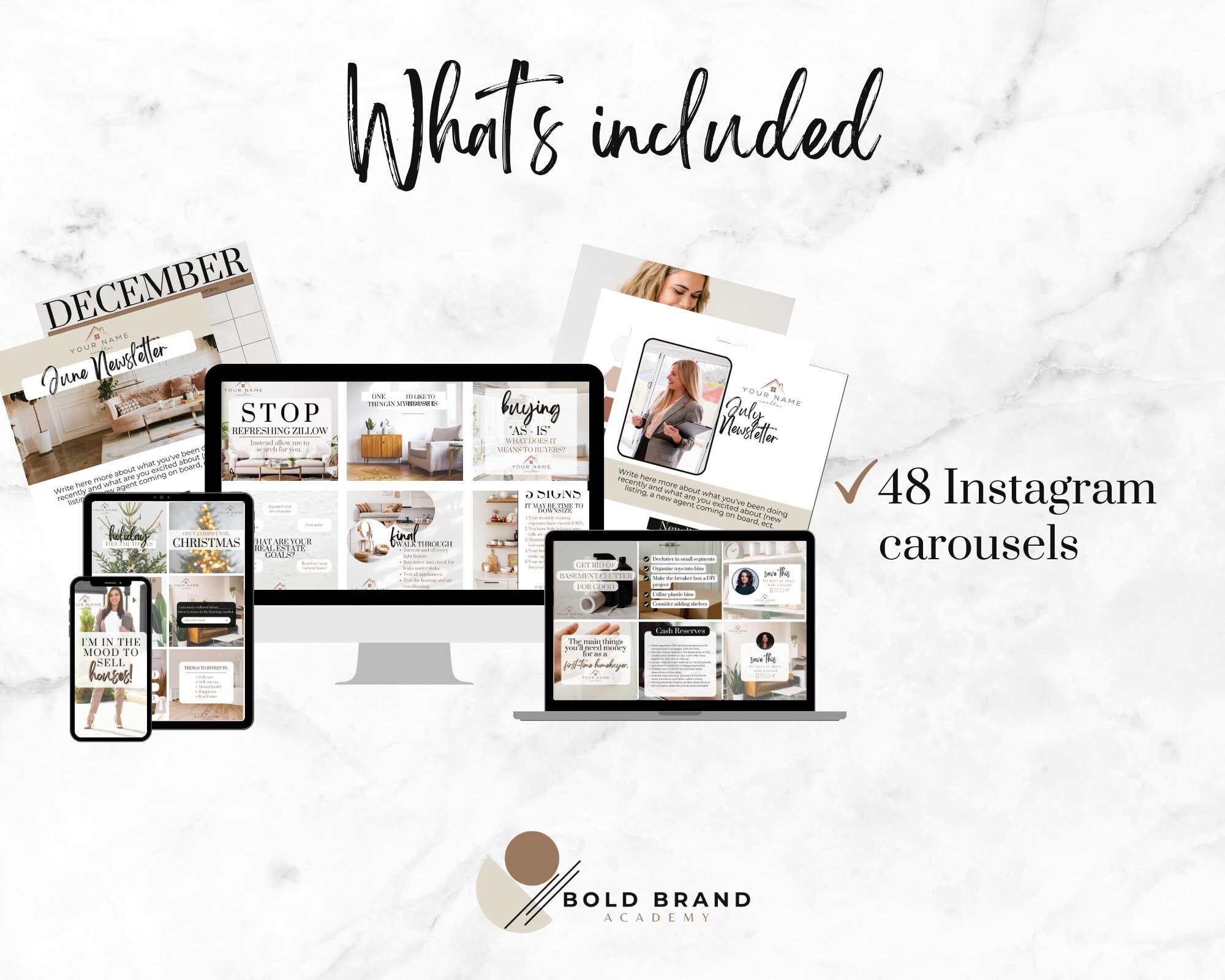 48 Real Estate Instagram Carousel Templates for Canva - Etsy
