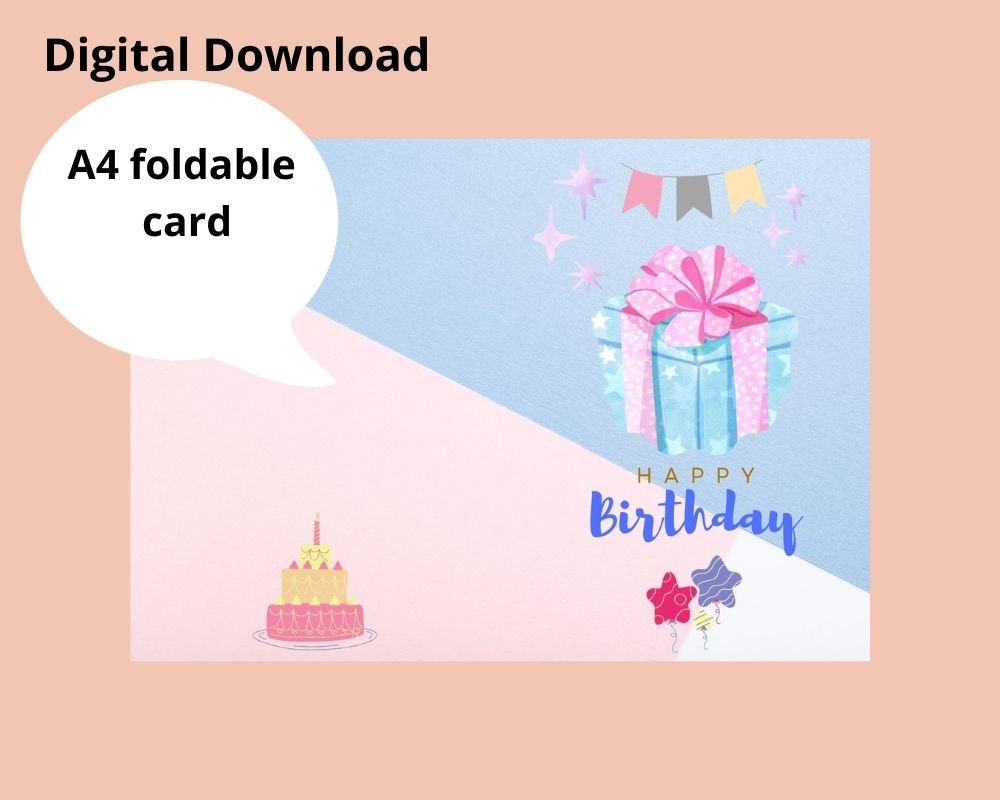 Printable Birthday Card | Birthday Card Printable | Digital Birthday ...