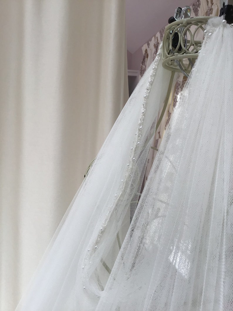 Drape Veil, Draped Cathedral Veil, Soft English Tulle Veil, Boho ...