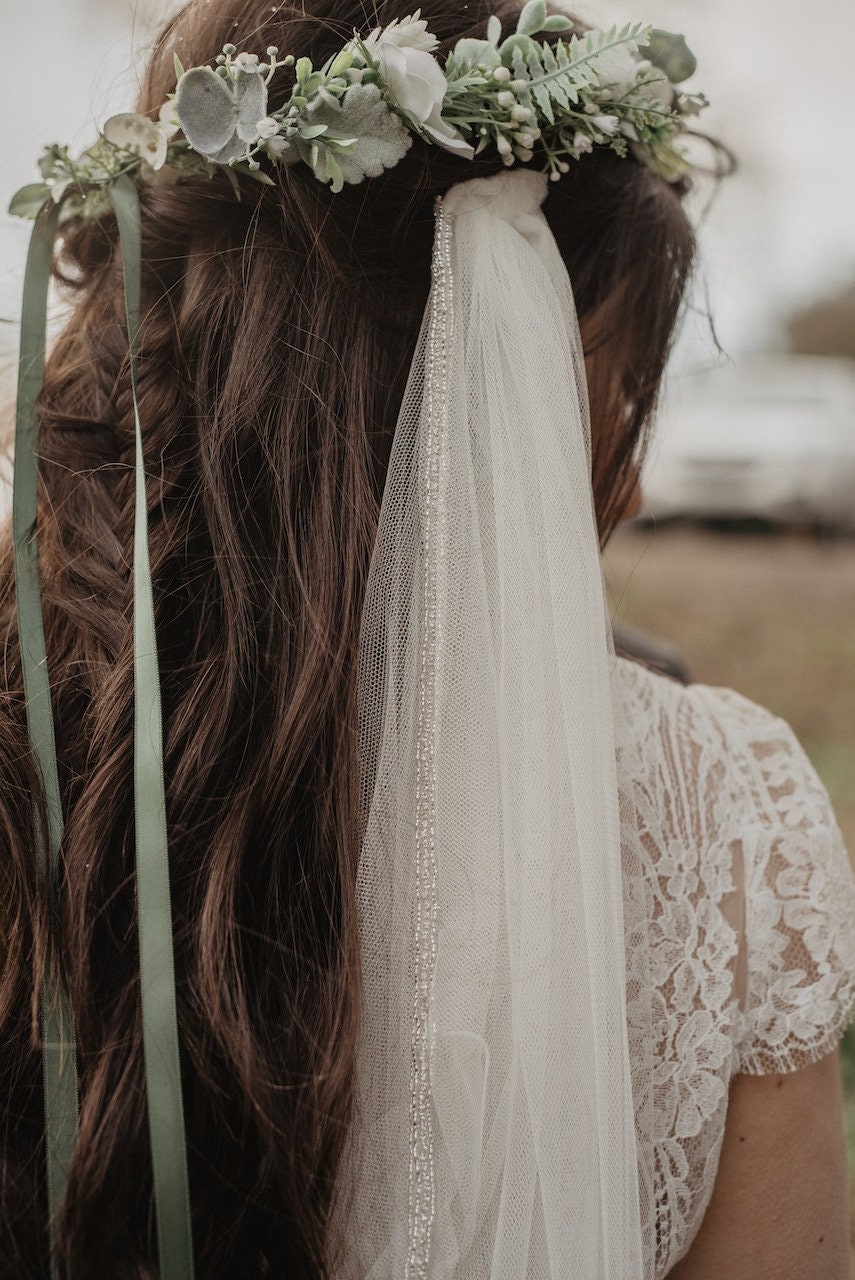 Drape Veil, Draped Cathedral Veil, Soft English Tulle Veil, Boho ...