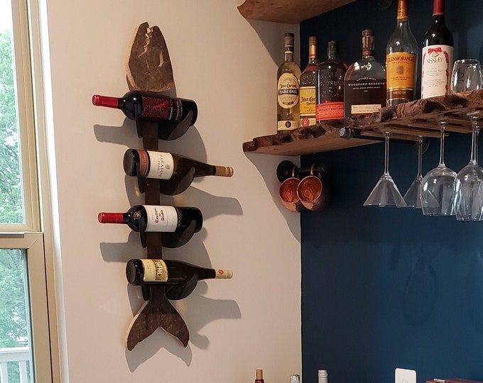 Fish Bones Wine Rack | Wine Rack Art | Wooden Art | Fish Skeleton ...