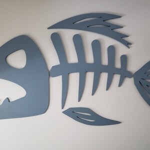 Wooden Fish Skeleton | Big Tuna | Wooden Art | Wooden Fish | Beach ...