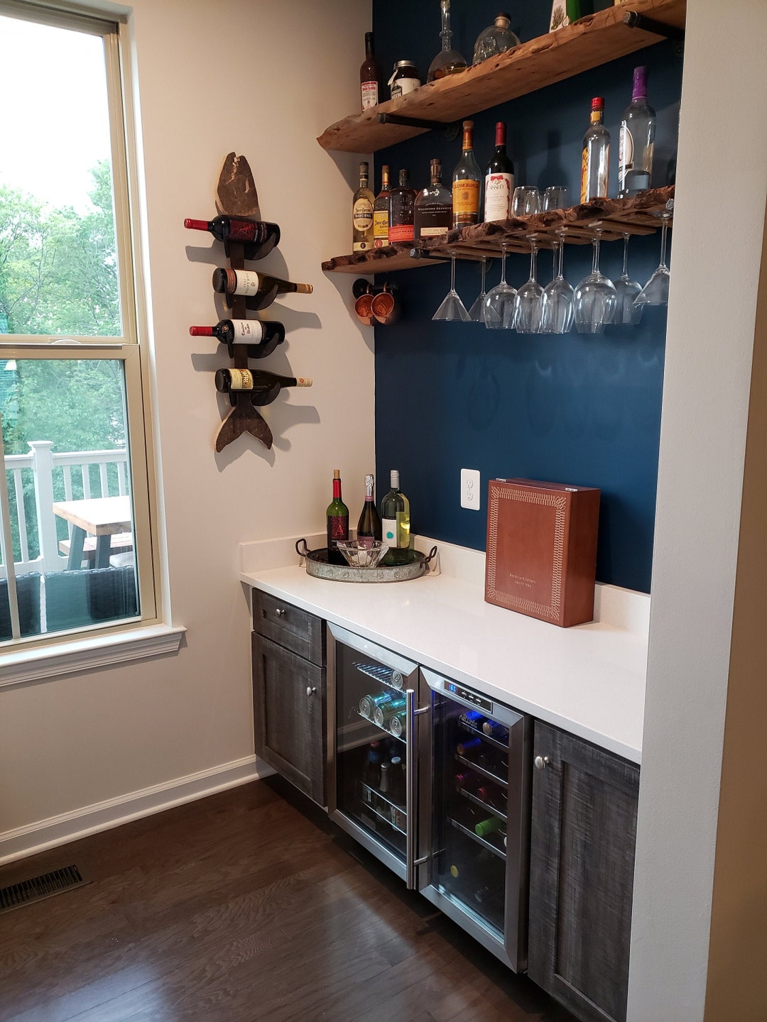 Fish Bones Wine Rack | Wine Rack Art | Wooden Art | Fish Skeleton ...