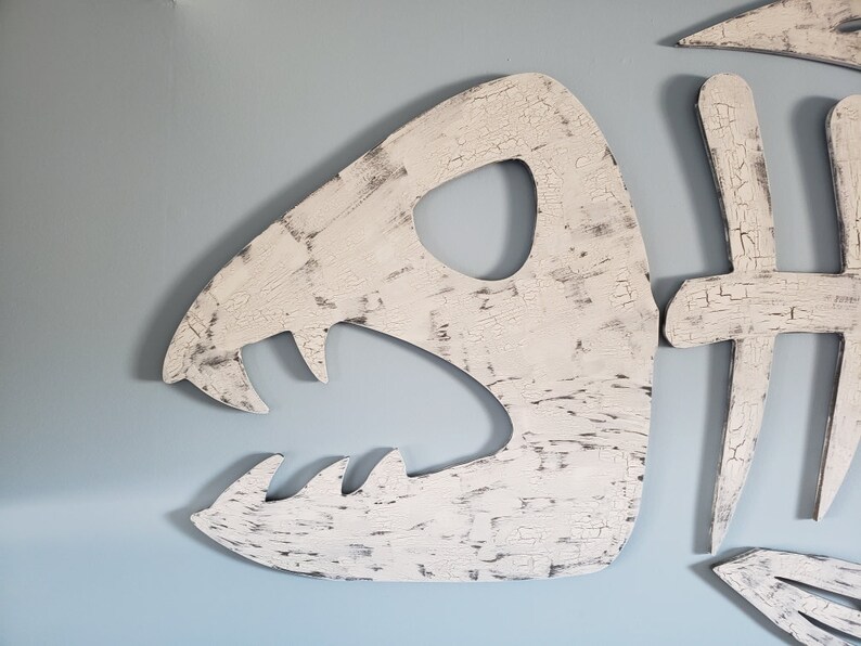 Wooden Fish Skeleton | Big Tuna | Wooden Art | Wooden Fish | Beach ...